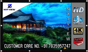 NXT VIEW Eyelet Screen Size 6X4 Feet 4K Full HD (Pack of 1) Projector ...