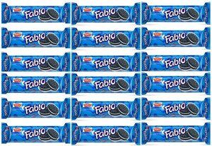 PARLE Fabio Vanilla Crème Sandwich Biscuits, 120g,Set Of 18 Cream ...