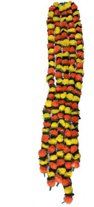 salvusappsolutions Artificial Marigold Mala with Leaves/Genda Phool ...