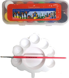 Flipkart.com | FABER-CASTELL PREMIUM POSTER COLOR SET 12 SHADES WITH ...