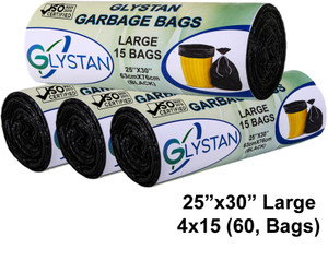 GLYSTAN GARBAGE BAG 25*30 (60 BAG) Large 20 L Garbage Bag Pack Of 60 ...