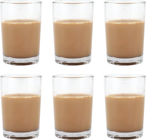 vocal india (Pack of 6) Traditional Plain Chai Glass / Crystal Glasses ...