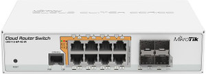 MikroTik CRS112-8P-4S-IN POE Fiber Switch 8 Ports 1000 Mbps Network ...