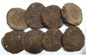 AJ ASHWANT Desi Cow Dung Cake Big (8 pcs)/ Gobar Upala Kanda/Kande ...