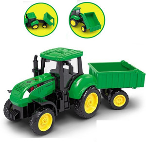 TOYICO! Friction Pull Back Farm Tractor Trolley (Farm Toys) - Friction ...