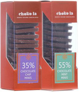Choko La Chocochip Mini Bar Chocolate and Mint Mini Bar Chocolate Set ...
