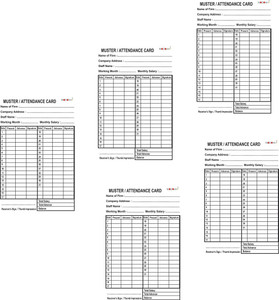 Flipkart.com | NOZOMI Paper MUSTER CARDS / STAFF ATTENDANCE CARD ...