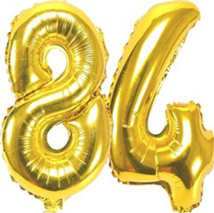 Flipkart.com | Partyshots Solid Birthday Balloon 1 Golden 84 Number 16 ...