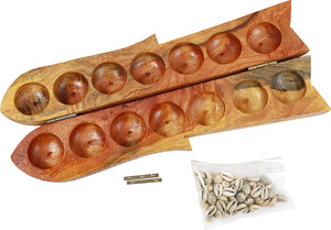 PALJJI HANDICRAFTS Vamana Guntalu/Pallanghuzi /Mancala Wooden Board ...
