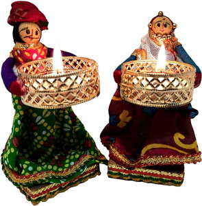 DAKSH HANDICRAFT PUPPET Tea Light Candle / Diya with wax -pack of 2-For ...