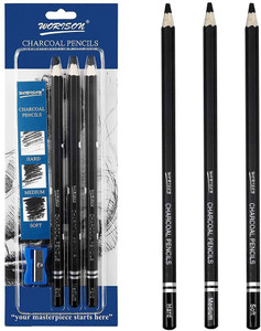 Flipkart.com | Designer Artist designer art black Charcoal Pencil Set ...