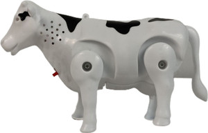 Desicart Battery Operated Walking Milk Cow Funny Toy with Light and ...