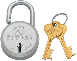 Godrej Freedom Lock 6 Levers Brass (2 Keys) Padlock - Buy Godrej ...