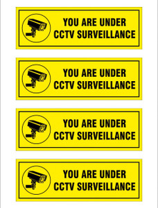 Color Crafts 27.94 cm You Are Under CCTV Surveillance Sign Poster Good ...
