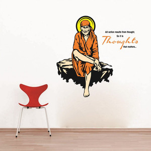 Wollfill 57 cm lord Sai baba quotes Wallsticker 80 X 80 cm Self ...