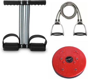 EMMKITZ Double tummy trimmer with resistance tube and tummy twister ...