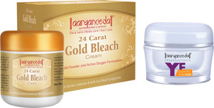 Aaryanveda 24 Carat Gold Bleach Cream 450gm And Youth Feel Cream ...