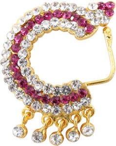moonplus Gold Plated Nose Ring , Pullakku for Goddess Alankar ...