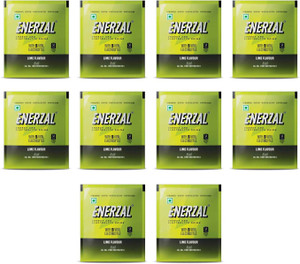 Enerzal Powder Lime Flavour 50 GM (Pack of 10, 10x50 g) Energy Drink ...