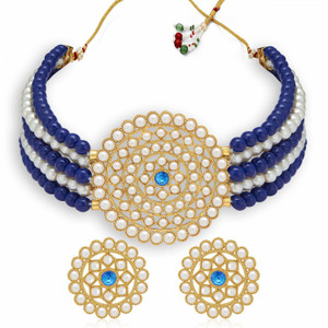 SAMC Alloy Gold-plated Blue Jewellery Set Price in India - Buy SAMC ...