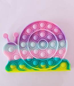 WHITE POPCORN Snail Pop It Fidget Toy Silicone Push Pop Bubbles Fidget ...