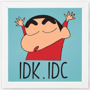 IDK.IDC - Cartoon White Framed Wall Hanging Art Print for Office , Home ...