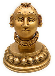 Bhunes Brass Gouri Face | Parwathi Face | Gouri Head | Parvati Mukut ...