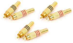 ERHIndia TV-out Cable (3 Pair Pack) AV Pin RCA Pin Male Audio Video RCA ...