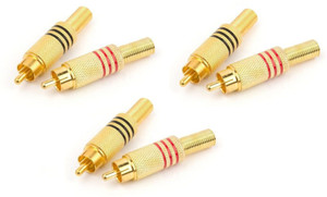 ERHIndia TV-out Cable (Pack of 3 Pair) RCA Pin Male Audio Video RCA Pin ...