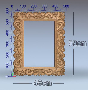 Vector CNC 3D MDF MIRROR FRAME Solid Wood Display Unit Price in India ...
