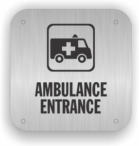 jv Stainless Steel Self Adhesive "AMBULANCE ENTRANCE" Signage Board for ...