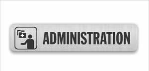 jv Stainless Steel Self Adhesive "ADMINISTRATION" Signage Board for ...