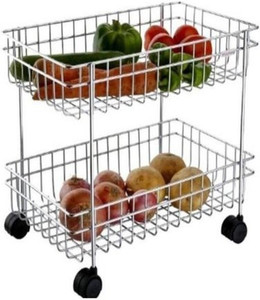 REGIME Vegetable Trolley With Wheel Double Layer Multipurpose Vegetable ...