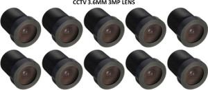 TECRAYS 3.6MM 3MP PACK OF 10 BOARD LENS FOR CCTV CAMERA Standard Prime ...