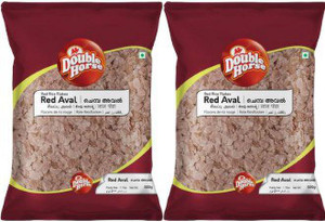 Double Horse Organic Red Aval 500gm (Pack of 2) Red Champaa Rice Price ...
