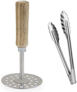 KOWS PMS018 + TNG UT Potato Masher and Tong Vegetable Masher Pav Bhaji ...