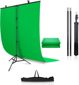 AJLIFE 8X12 Green Screen Backdrop with Stand, Portable Green Screen ...