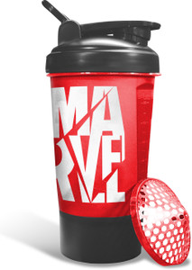 Powermax Fitness MSB-6S-M-RED Marvel Protein Shaker Bottle with Single ...