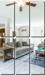 Sticker Daddy 50 cm 6 Frame Silver wall mirrors|acrylic stickers ...