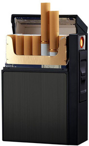 FITUP ™ FOCUS Cigarette Case Box Lighter with Flameless Removable ...
