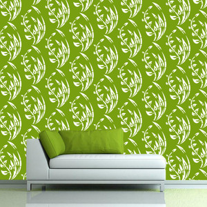 Nice Decor Crest Floret Wall Art Pattern DIY Reusable Wall Painting ...