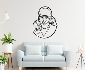 Masstone 51 cm Sai baba Shirdi Religious God Wall Sticker Self Adhesive ...