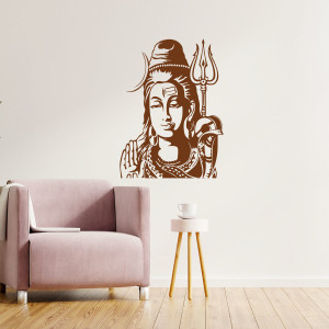 Masstone 52 cm Lord Shiva Religious God Wall Sticker Self Adhesive ...
