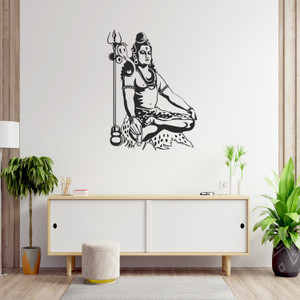 Masstone 60 cm Lord Shiva Religious God Wall Sticker Self Adhesive ...
