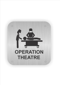 Morpankh OPERATION THEATRE stainless steel sign board, medical sign ...