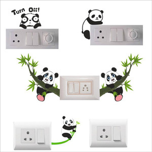 Artistic Media 30 cm Hanging Panda On A Tree Switch Board Sticker Self ...