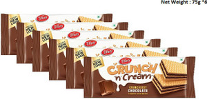 Tiffany Crunch n Cream Wafer - Chocolate Flavour - 75 g (Pack of 6 ...