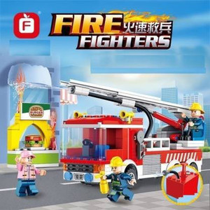TINY TREASURES Educational Fire Fighters Building Blocks - Fire ...