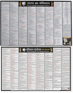 Bharat ka samvidhan,samvidhan sansodhan [Laminated] [2 X 3 Feet] Wall ...