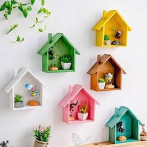 DreamyDesign Wall shelf Hut shape shelves House shape shelf MDF MDF ...